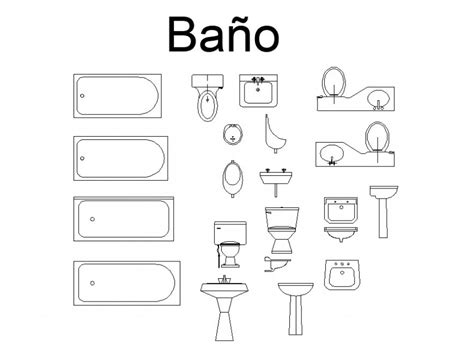 Different Sanitary Blocks 2d View Cad Layout File In Dwg Format