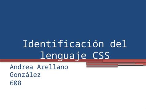 Pptx Identificación Del Lenguaje Css Dokumen Tips
