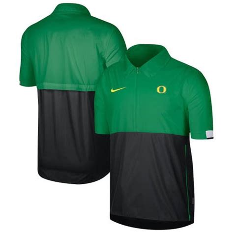 Nike Oregon Ducks Coaches Half Zip Pullover Jacket Green Editorialist