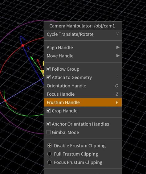 houdini show camera frustum in view port — danklife