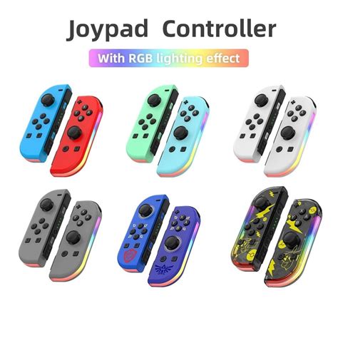 Joypad Controller Supports Switch With 6 Axis Gyroscope And Rgb Light Effect Switch Gamepad With