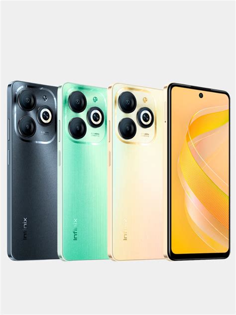 Смартфон Infinix Smart 8 с Dynamic Island и наушники чехол и зарядник