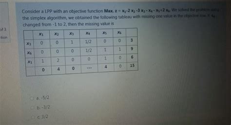 Solved Consider A Lpp With An Objective Function Max Z