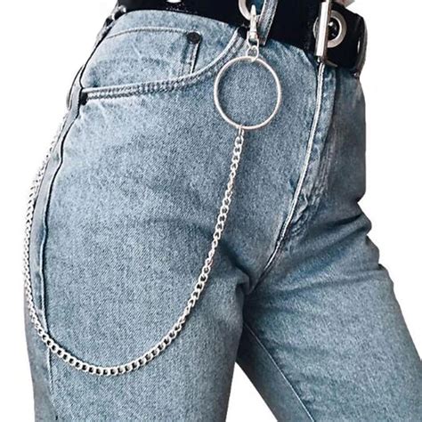 Metal Ring Keychain Punk Wallet Chain Trousers Hipster Rock Keychains Pant Jean Key Chain Hip