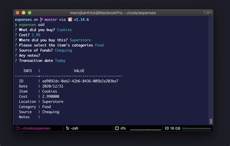 Github Manojkarthickexpenses Simple Interactive Command Line