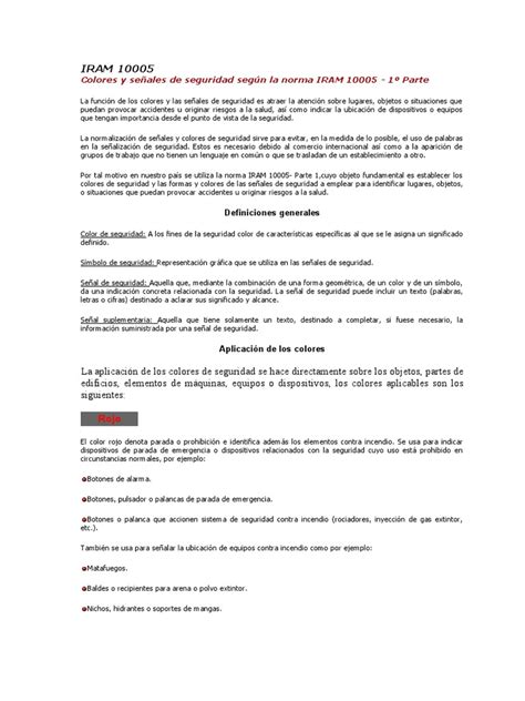 Normas Iram 10005 2407 Pdf Color