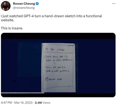 Gpt 4 Turns A Hand Drawn Sketch Into A Functional Website Gpt Ai