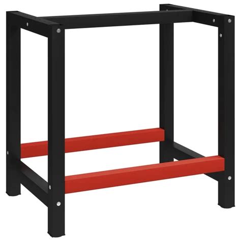 Vidaxl Metal Workbench Frame Heavy Duty Construction Pre Drilled Top