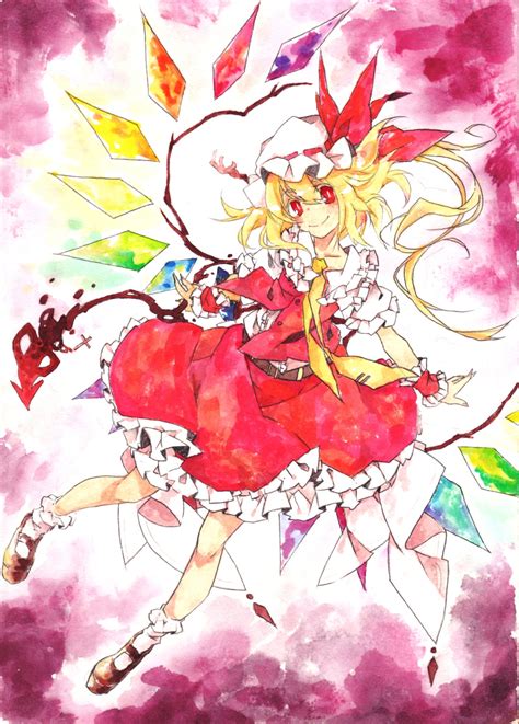 Safebooru 1girl Absurdres Ascot Blonde Hair Bow Flandre Scarlet Hat