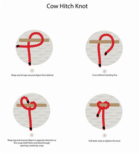 How To Tie The Cow Hitch Larks Head Knot How To Guide