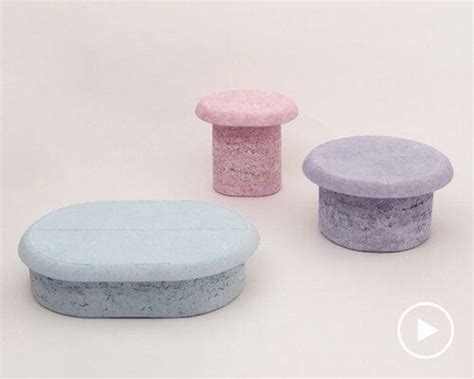 Emeline Ong Crafts Candy Like Tables From Composite Paper Pulps