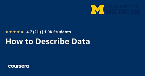 How To Describe Data Coursera