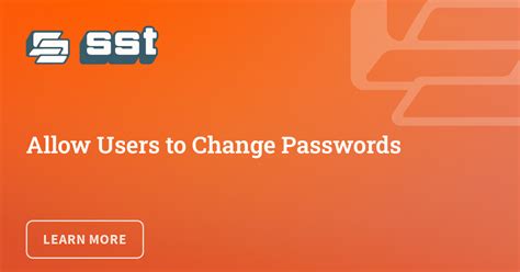 Allow Users To Change Passwords
