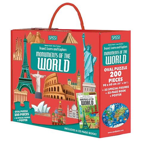 Sassi Travel Learn And Explore Monuments Puzzle 32pg Facts Book