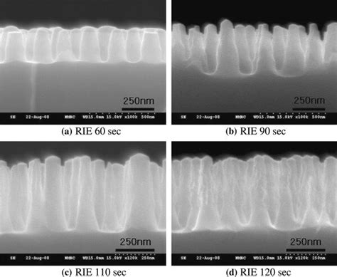 Side View Of Subwavelength Antireflection Structure Array For Different
