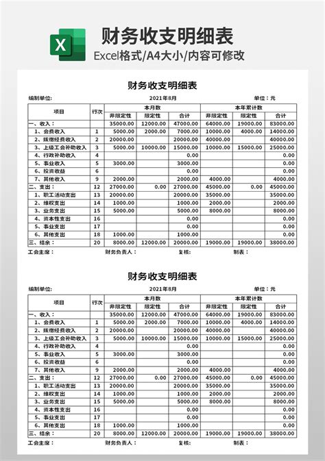 财务出纳收支明细表模板 财务会计Excel模板下载 蓝山办公