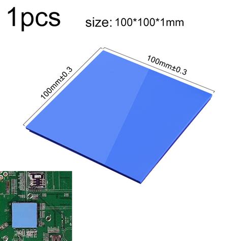 열 전도성 실리콘 패드 노트북 Ic Gpu Vga 카드용 방열판 냉각 패드 그리스 방열판 100 100 1mm 조합 1