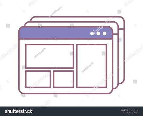 Psychedelic Browser Window Interface Element Old Stock Vector Royalty Free 2209932991
