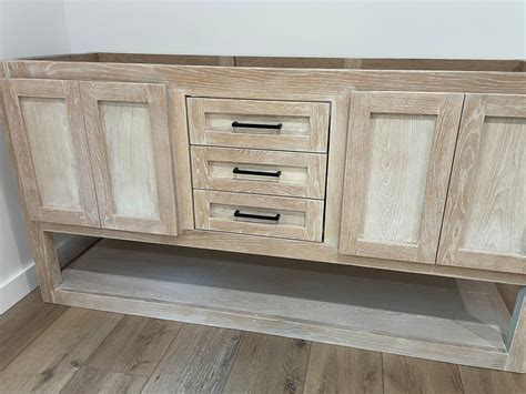 White Oak Double Vanity Base Etsy