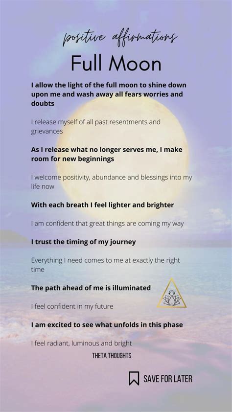 Full Moon Affirmations Affirmations Positive Affirmations Quotes