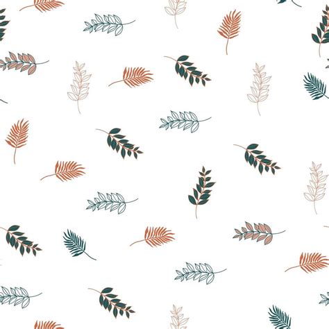 Leaves And Flowers Hand Drawn Graphics Seamless Patterns For Fabric