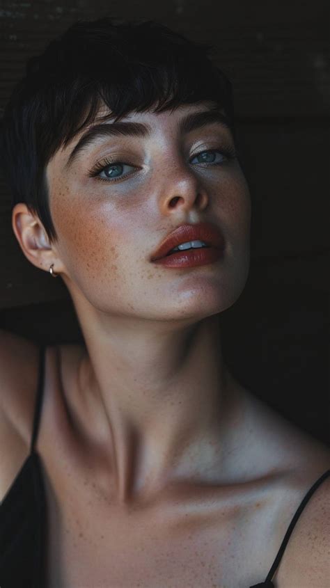 صورة جمالية لتسريحة شعر قصيرة تعبر عن المشاعر العميقة