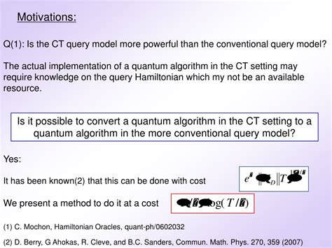 Ppt Efficient Discrete Time Simulations Of Continuous Time Quantum