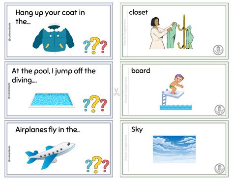Predictable Pathways Auditory Closure Flashcards For Autism 45 Questions Etsy