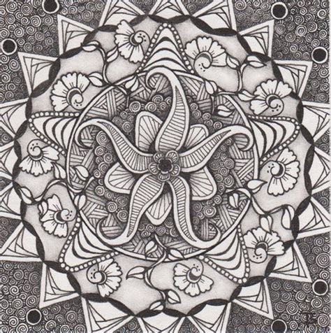 Zentangle Aloha Betweed Caviar Crescent Wave Deco Border Henna Drum Nekton Printemps Scallops