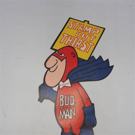 Bud Man Budweiser Stamp Out Thirst Sign Sticker Decal Cape 1970s Etsy