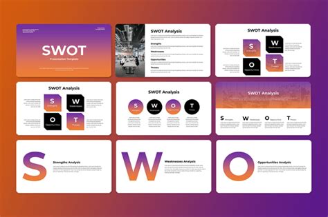 Swot Шаблон Keynote Шаблоны презентаций Включая компания и обработать Envato