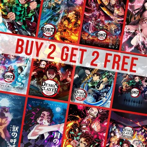 Demon Slayer Anime Posters Manga Wall Art Poster Prints A4 A3 A2 £399