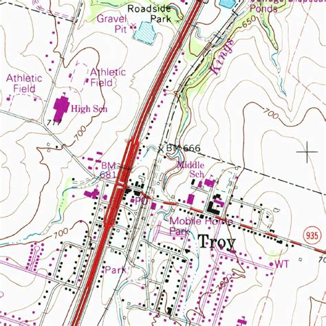 Troy Tx 1965 24000 Scale Map By United States Geological Survey