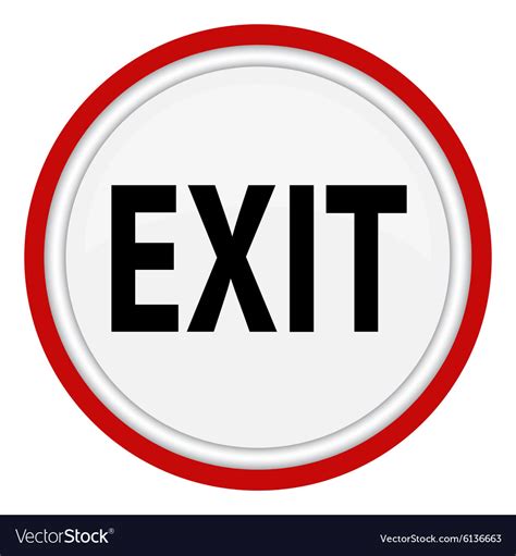 Icon With The Word Exit Royalty Free Vector Image