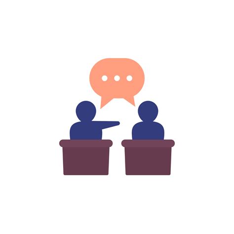 Debate Or Discussion Icon Flat Vector 3658559 Vector Art At Vecteezy
