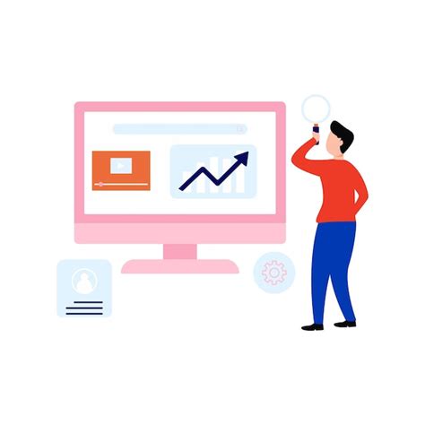 Premium Vector The Boy Is Doing Graph Research