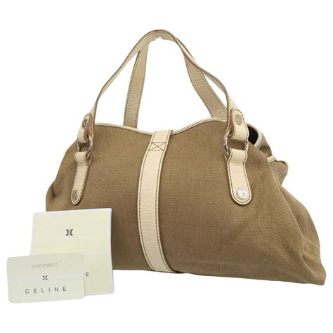 Céline Cabas Beige Cloth Ref691191 Joli Closet