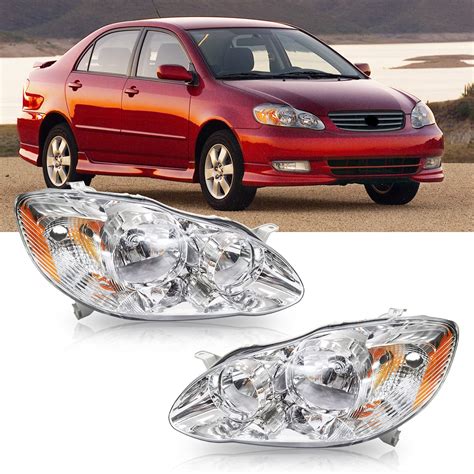 Rongxu Auto Corolla Headlights Assembly Compatible With 2003 2004 2005
