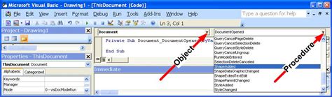 Visio Event Detection Of Shape Added And Shape Deleted Written In Vba