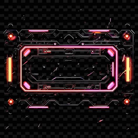 Premium Psd Png Dieselpunk Tape Decal With Industrial Elements And Neon Hig Creative Neon Y2k