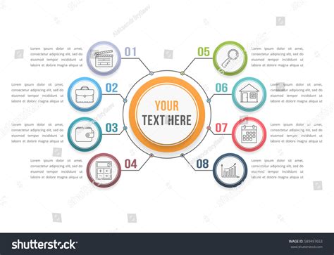 Infographic Template Eight Steps Options Workflow Stock Vector Royalty Free 589497653