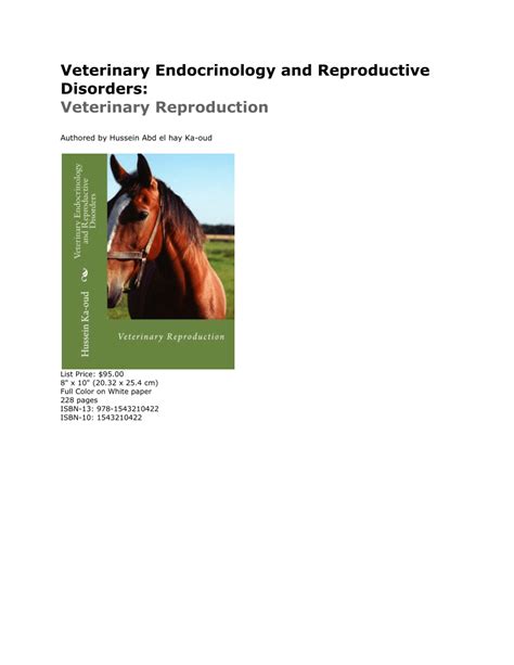 Pdf Veterinary Endocrinology And Reproductive Disorders