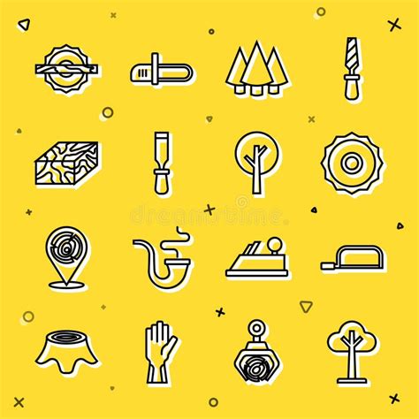 Set Line Tree Hacksaw Circular Blade Christmas Tree Chisel Tool Wooden Beam Electric