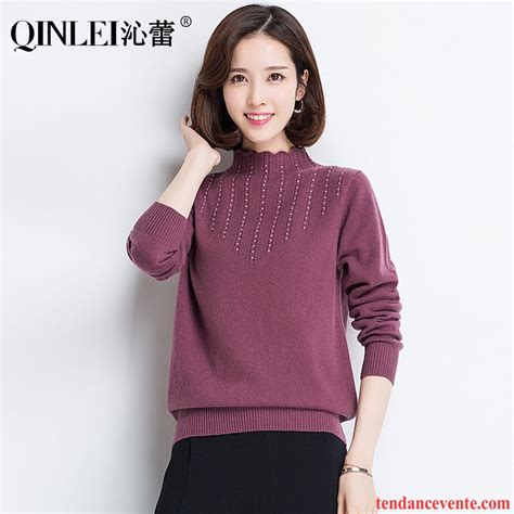Pull Femme Original Pas Cher Pull Hiver Incruster Strass Pullovers L