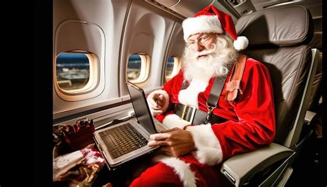 Premium AI Image Santa S Airborne Trip Exploring The World From Above