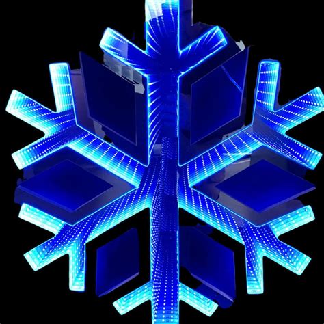 Buy Infinity Led Mirror Light Hanging Snowflake Large Blue 60cm Mydeal