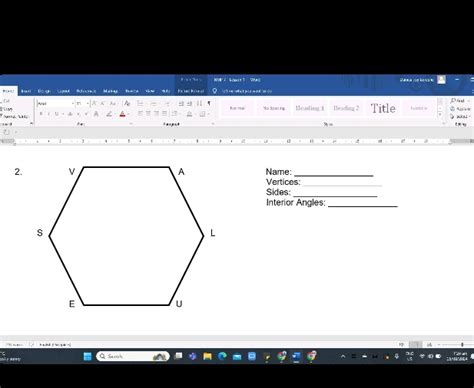 Name Vertices Sides Interior Angles Studyx