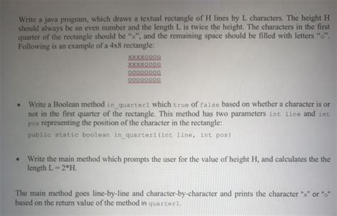 solved write a java program which draws a textual rectangle