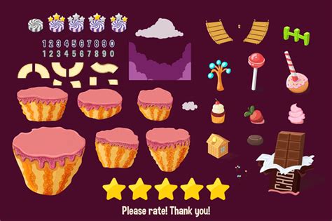 Candy Level Map Backgrounds By Free Game Assets Gui Sprite Tilesets