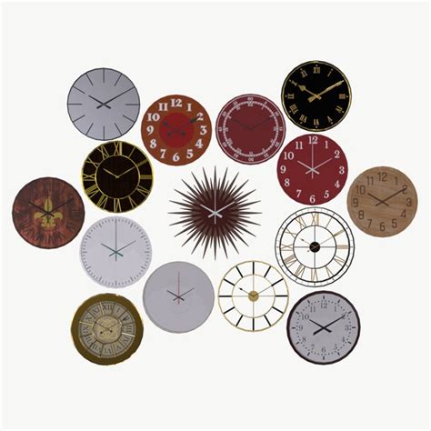 clock face 3d models for download turbosquid